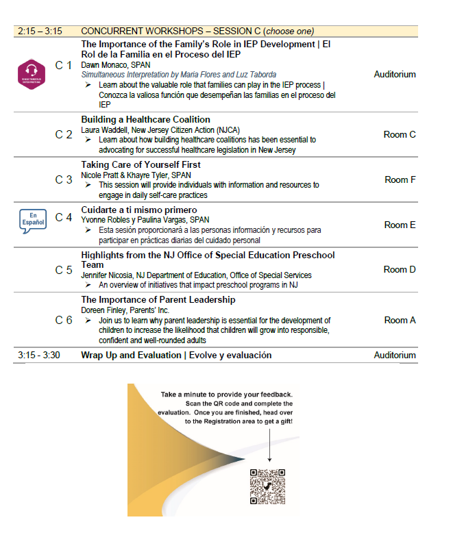 2023 Leadership Conference Breakout Sessions | SPAN Parent Advocacy Network